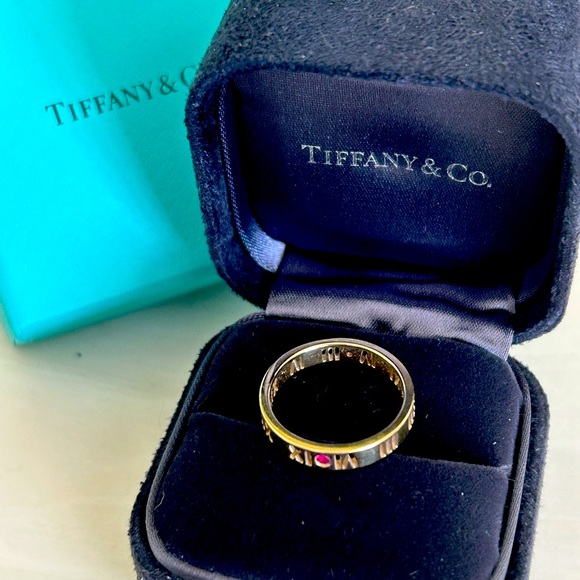 Tiffany & Co. | Jewelry | Tiffany 8k Yellow Gold Ruby Atlas Pierced ...